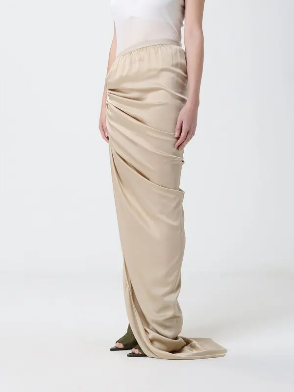Rick Owens Asymmetric Draped Cotton Jersey Skirt