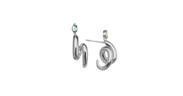 Jennifer Zeuner Jewelry Hampton 18k Gold Plated Brass And Green Tourmaline Earrings - One-color