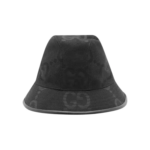 Gucci Jumbo Gg Bucket Hat - Black