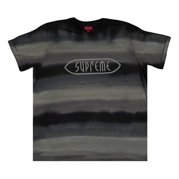 Supreme Tie-dye Stripe T-shirt - Black