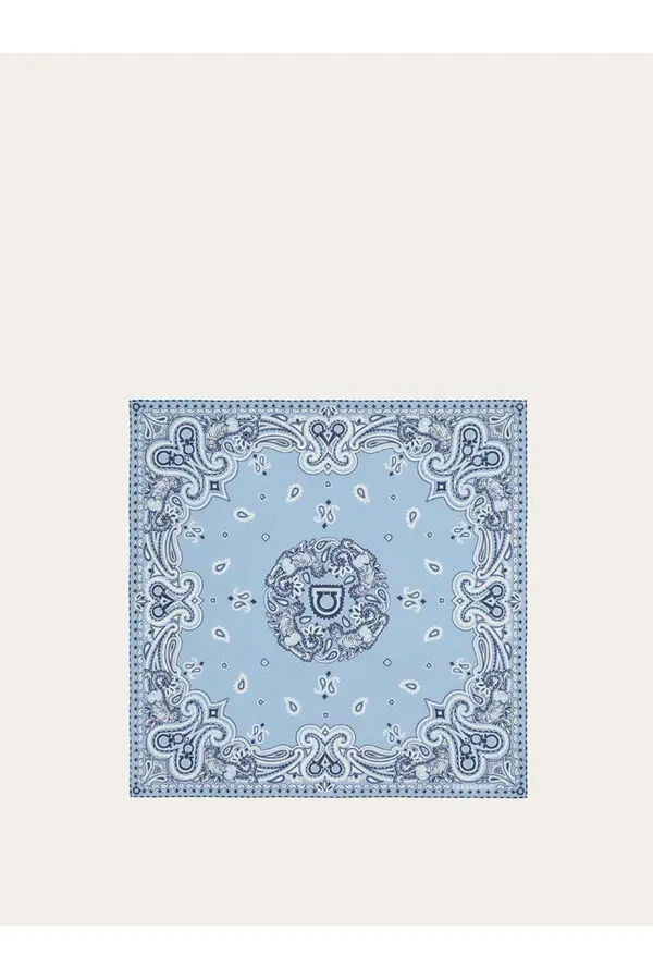 FERRAGAMO Arabesque Print Bandana - Blue