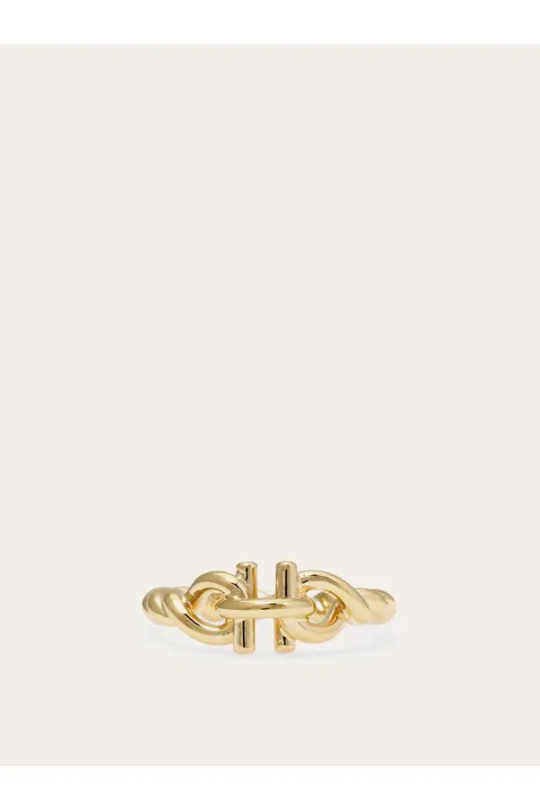 FERRAGAMO Gancini Twisted Ring - Gold