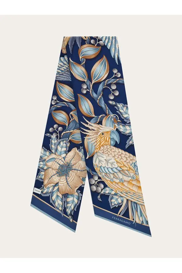 FERRAGAMO Parrots Print Bandeau - Blue