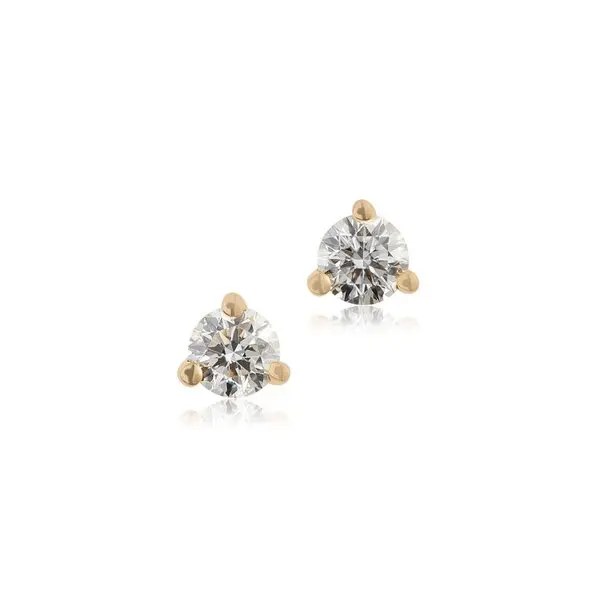 Benbridge Classic Round Diamond Stud Earrings In 14k Yellow Gold - H-j