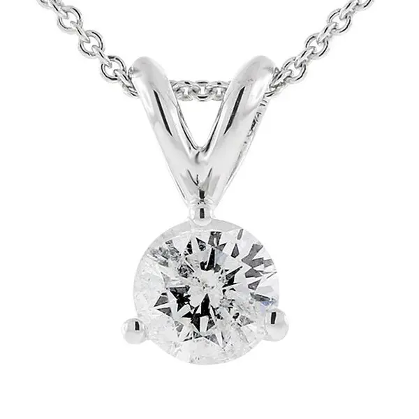 Benbridge Classic Round Diamond Pendant, �? Carat Total Weight, 14k White Gold,wg |pbb3pbsk-50c-w - H-j