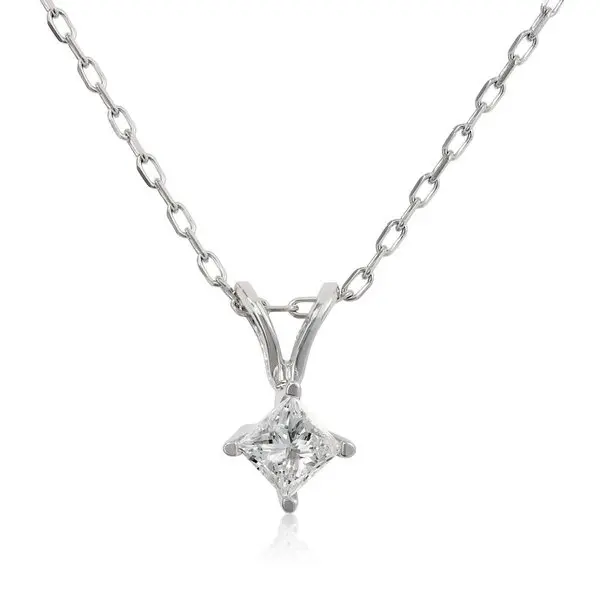 Benbridge Princess Cut Diamond Pendant, �? Carat Total Weight, 14k White Gold,wg |psp-9030wb - H-j