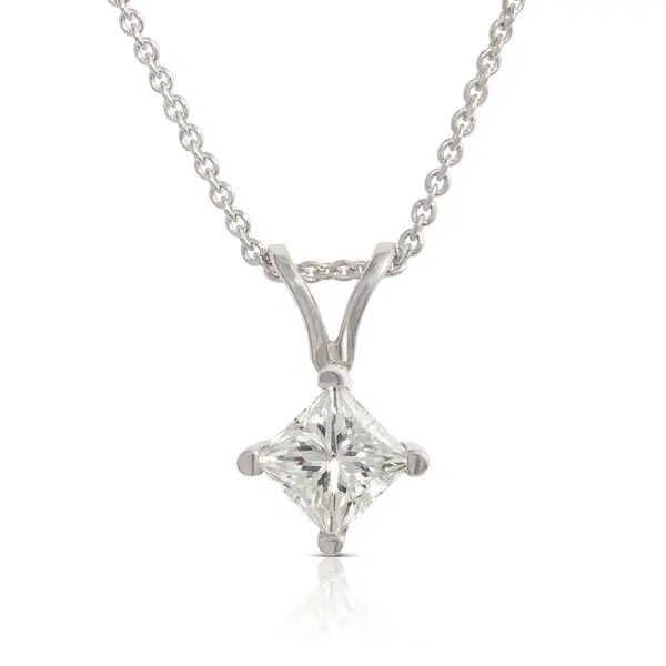 Benbridge Princess Cut Diamond Pendant, �? Carat Total Weight, 14k White Gold,wg |psp-5010wb - H-j
