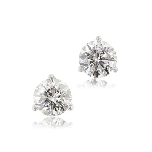 Benbridge Classic Round Diamond Studs, 1 Carat Total Weight, In 14k White Gold - H-j