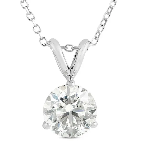 Benbridge Classic Round Diamond Pendant, 1 Carat Total Weight, 14k White Gold, |penbb100rd-w - Wg