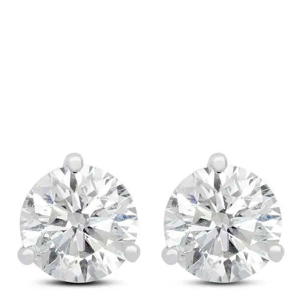 Benbridge Classic Round Diamond Stud Earrings In 14k White Gold - H-j