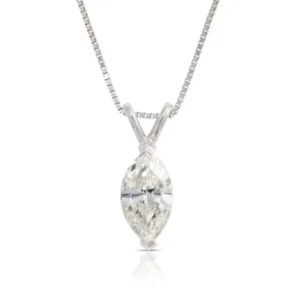 Benbridge Marquise Diamond Pendant, �? Carat Total Weight, 14k White Gold,wg |pdmq75ew - G-h