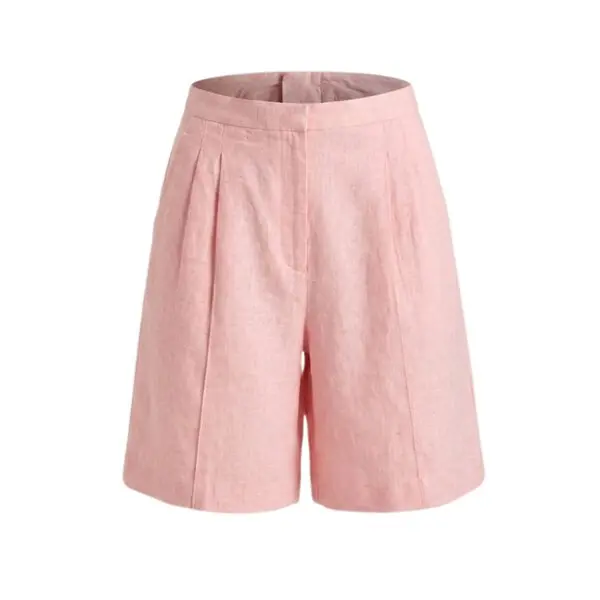 GLAM ON YOU Tailored Linen Shorts