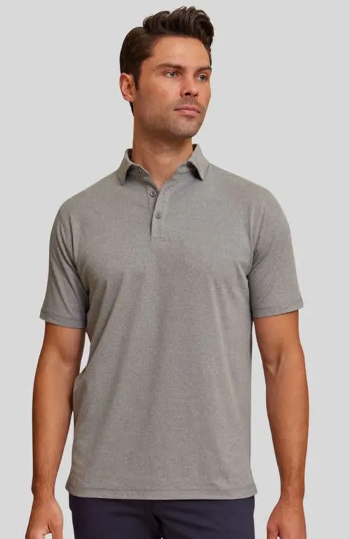 RYE 51 The Voyager Short Sleeve Polo - Light Grey Heather