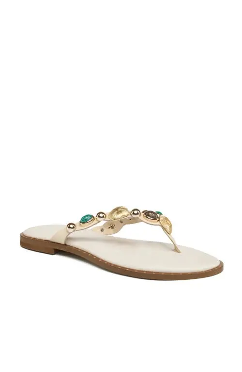 GRACE FOOTWEAR Solane T-strap Sandal - White