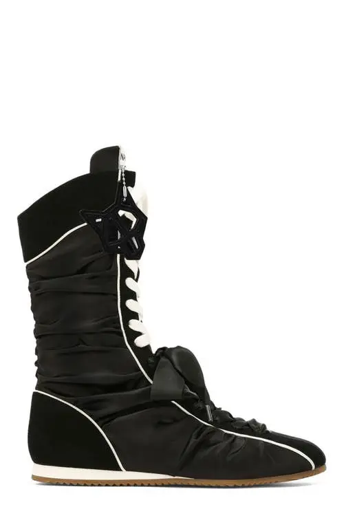 NAKED WOLFE Extreme Scrunch Suede Boots - Black
