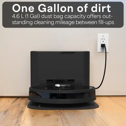 BOBSWEEP Dustin App & Voice Control Self-empty Robot Vacuum & Mop - Night