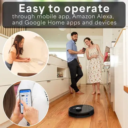 BOBSWEEP Dustin App & Voice Control Self-empty Robot Vacuum & Mop - Night