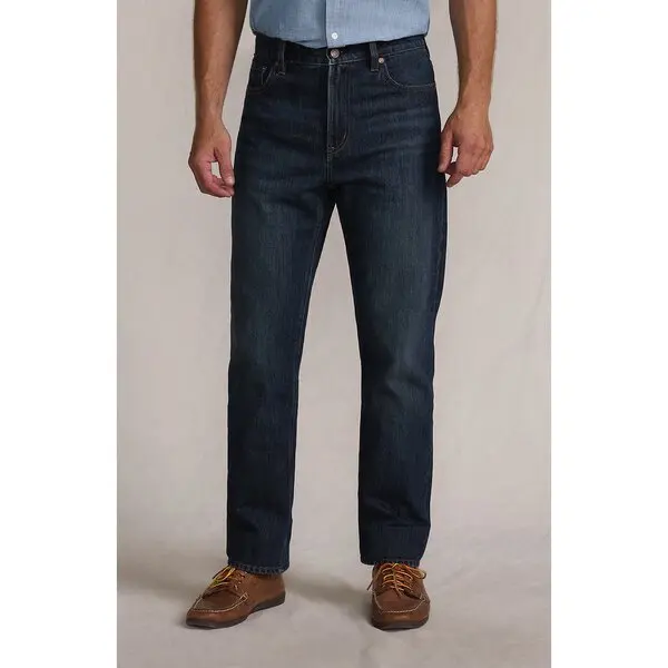 LANDS' END Rigid Classic Fit Jeans - Dark Pacific Wash