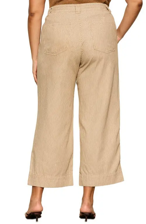 Sanctuary Lily Stripe Crop Pants - Brown