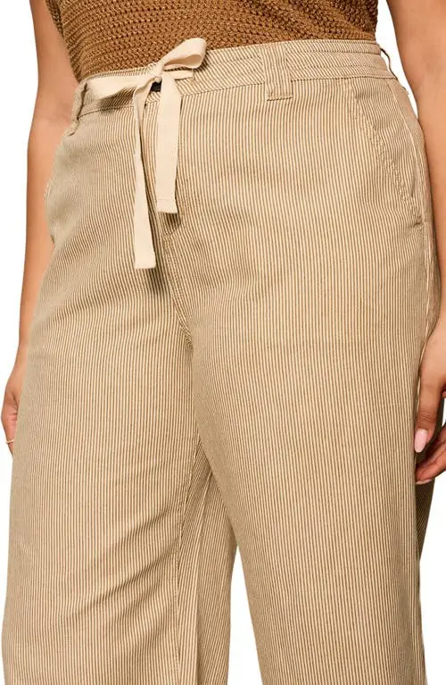 Sanctuary Lily Stripe Crop Pants - Brown