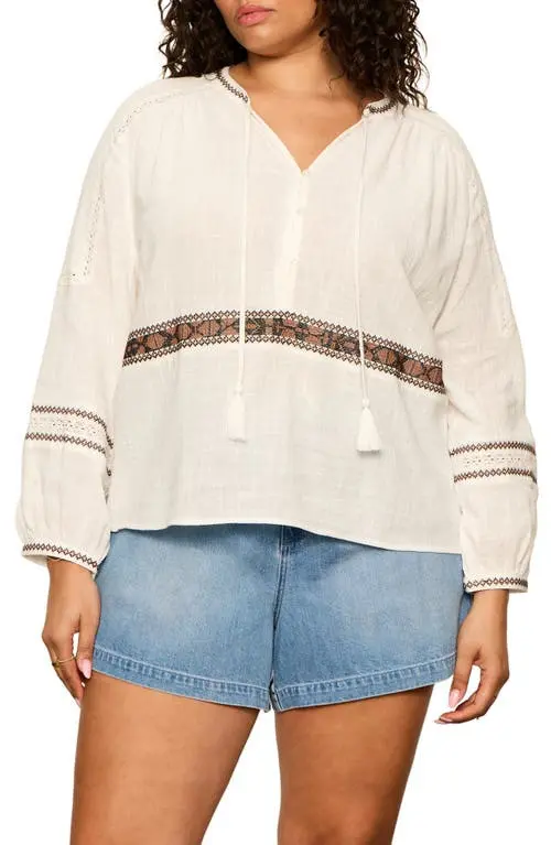Sanctuary Embroidered Cotton Top
