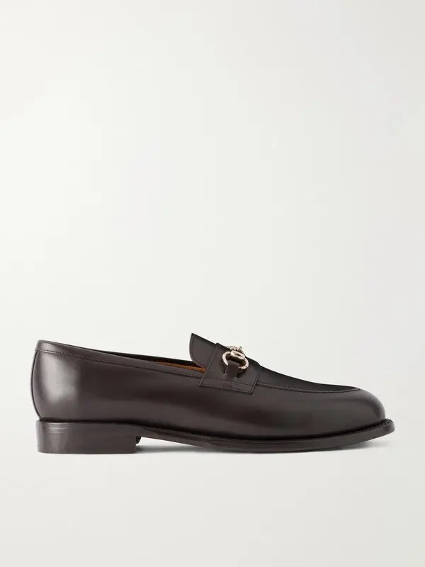 MORJAS Leather Horsebit Loafers - Brown
