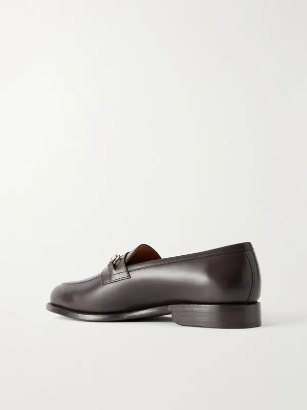MORJAS Leather Horsebit Loafers - Brown