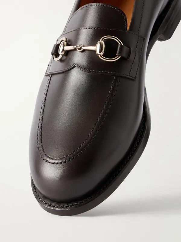 MORJAS Leather Horsebit Loafers - Brown