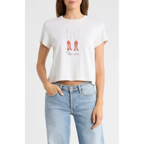 RE/DONE 1950s That's All' Graphic Cotton T-shirt - Vintagewhite