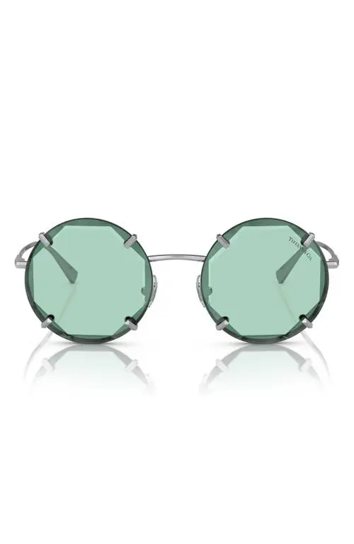 Tiffany & Co. Round Frame Sunglasses - Silver/light Azure