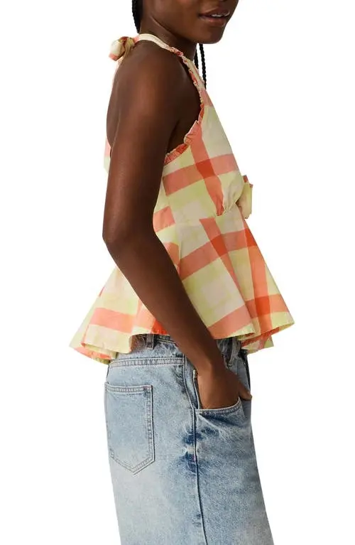 Steve Madden Tania Halter Top With Rosette Appliqu