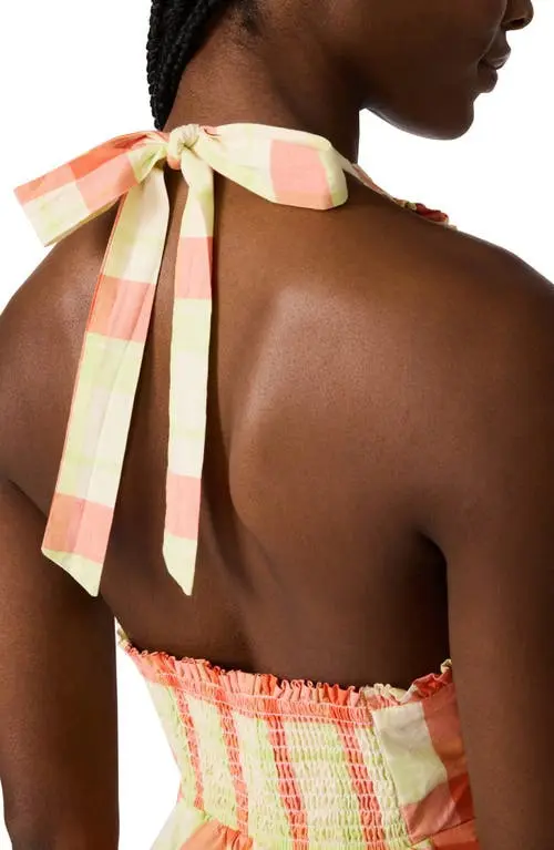 Steve Madden Tania Halter Top With Rosette Appliqu