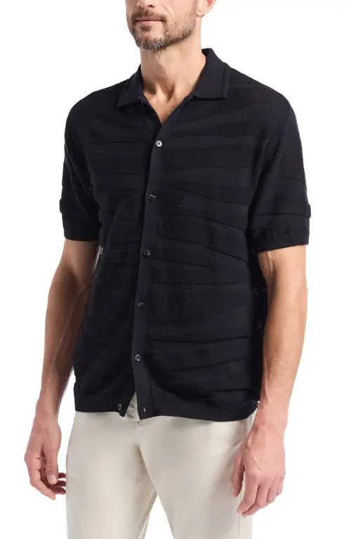 Robert Graham Penlyn Cotton Button-up Sweater With Textured Knit