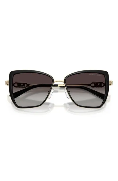 Michael Kors Sea Island Gradient Butterfly Sunglasses - Black/grey Gradient Black
