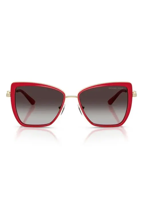 Michael Kors Sea Island Gradient Butterfly Sunglasses - Raspberry/grey Black