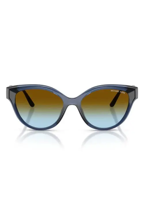 Michael Kors Nagoya Gradient Cat Eye Sunglasses - Navy/brown Blue Gradient