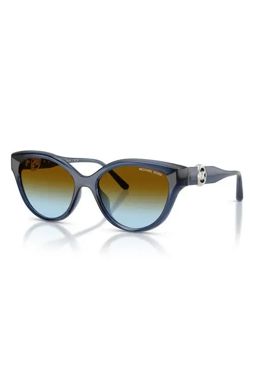 Michael Kors Nagoya Gradient Cat Eye Sunglasses - Navy/brown Blue Gradient