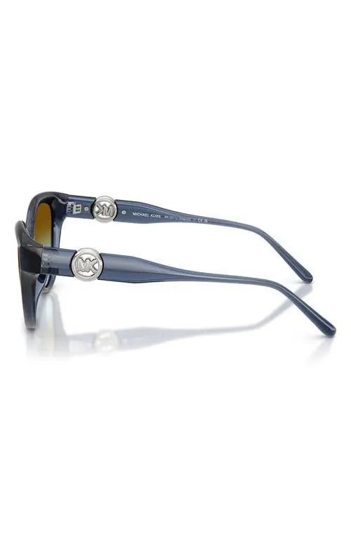 Michael Kors Nagoya Gradient Cat Eye Sunglasses - Navy/brown Blue Gradient