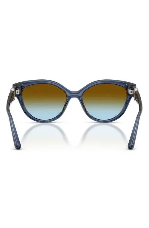Michael Kors Nagoya Gradient Cat Eye Sunglasses - Navy/brown Blue Gradient