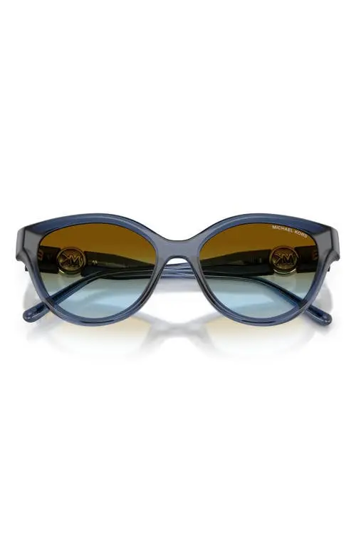 Michael Kors Nagoya Gradient Cat Eye Sunglasses - Navy/brown Blue Gradient