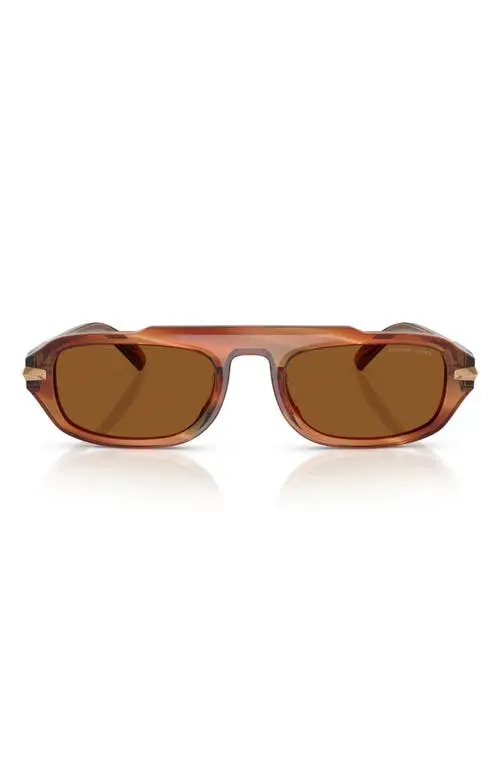 Michael Kors 55mm Watch Hill Oval Sunglasses - Brown Horn/amber Mono