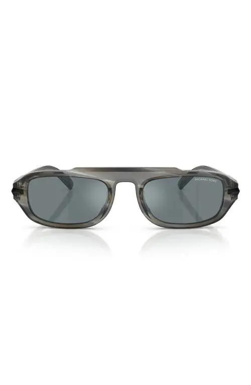 Michael Kors 55mm Watch Hill Oval Sunglasses - Charcoal Horn/grey Mono