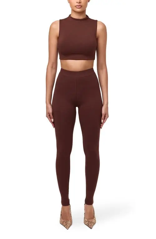 Naked Wardrobe Mock Neck Cropped Tank