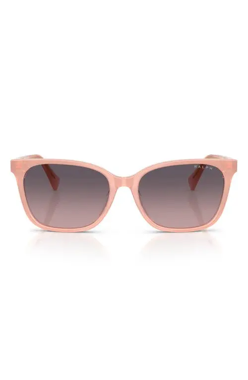 Ralph Lauren 56mm Gradient Square Sunglasses - Rose On Transparent/violet