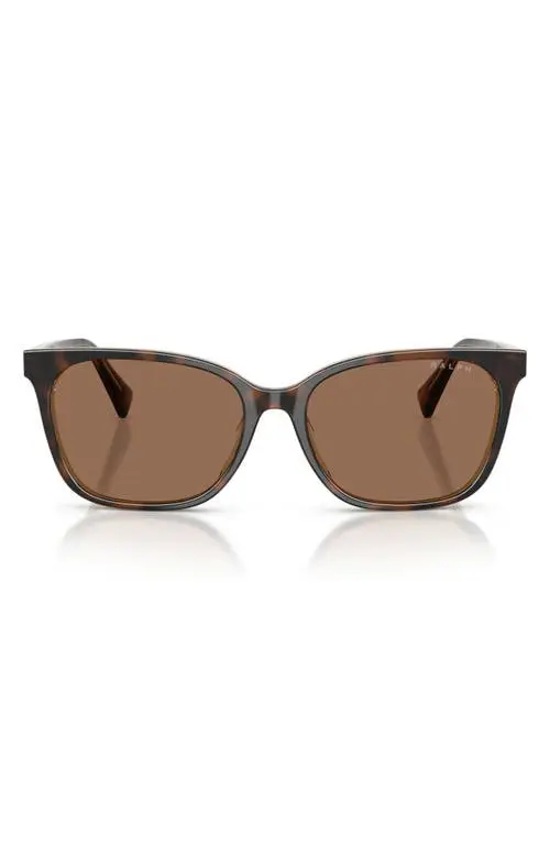 Ralph Lauren 56mm Gradient Square Sunglasses - Tortoise On/brown