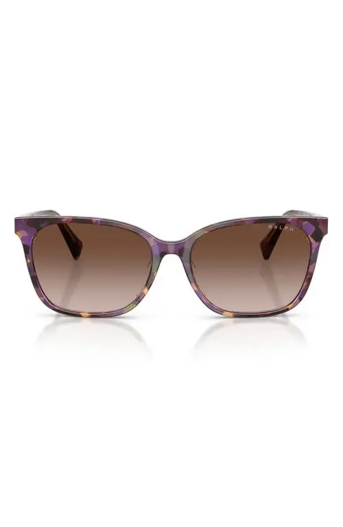 Ralph Lauren 56mm Gradient Square Sunglasses - Violet Havana/brown