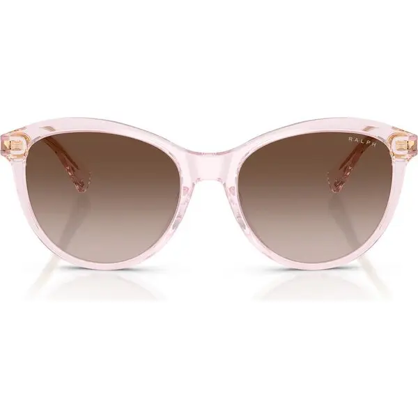 Ralph Lauren Gradient Round Frame Sunglasses - Transparent Pink/brown