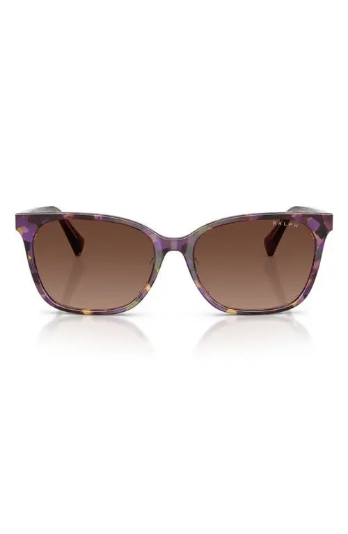 Ralph Lauren Polarized Square Sunglasses - Violet Havana Brown