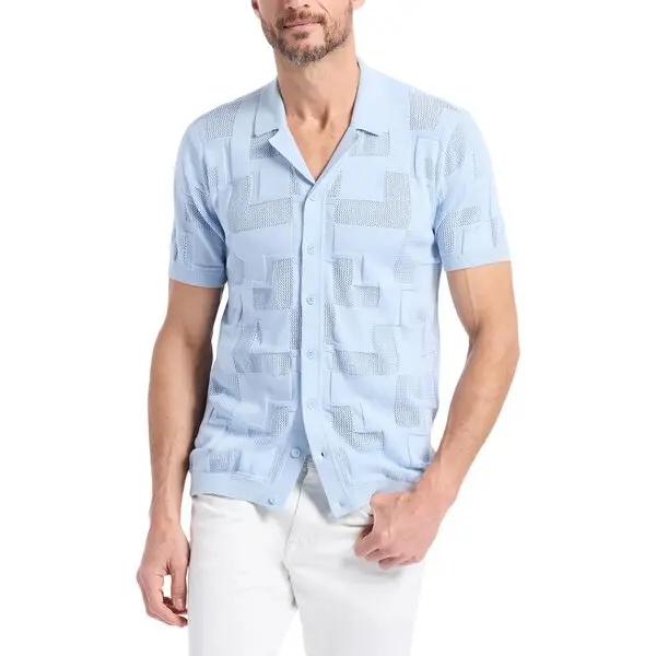 Robert Graham Drayford Cotton Button-up Sweater