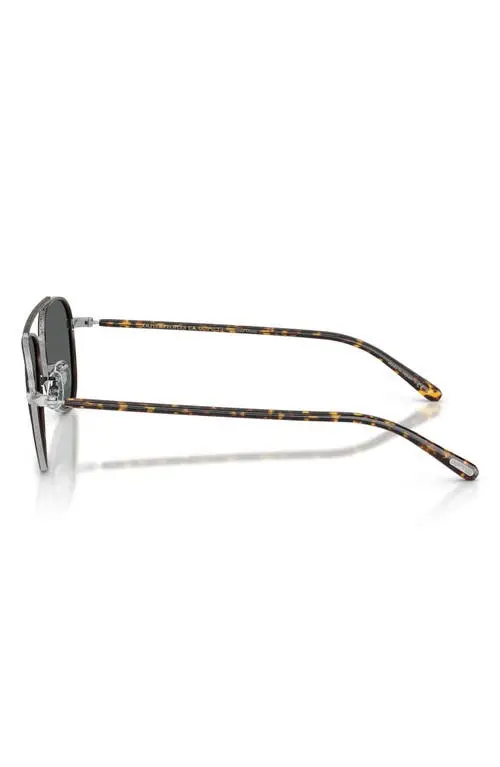 Oliver Spencer Sacoye Polarized Pilot Sunglasses - Silver/oak/midnight